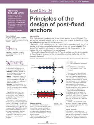 Technical Guidance Note (Level 2, No. 24): Principles of the design of post-fixed anchors - The ...